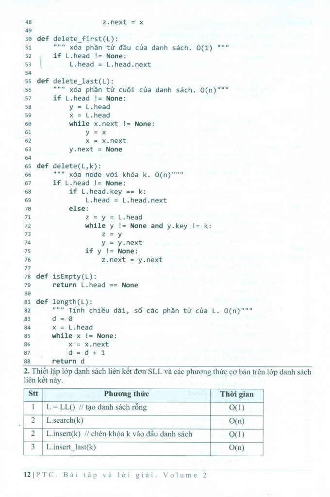 PYTHON: THUẬT TOÁN VÀ CẤU TRÚC DỮ LIỆU - BÀI TẬP VÀ LỜI GIẢI (Volume 2)